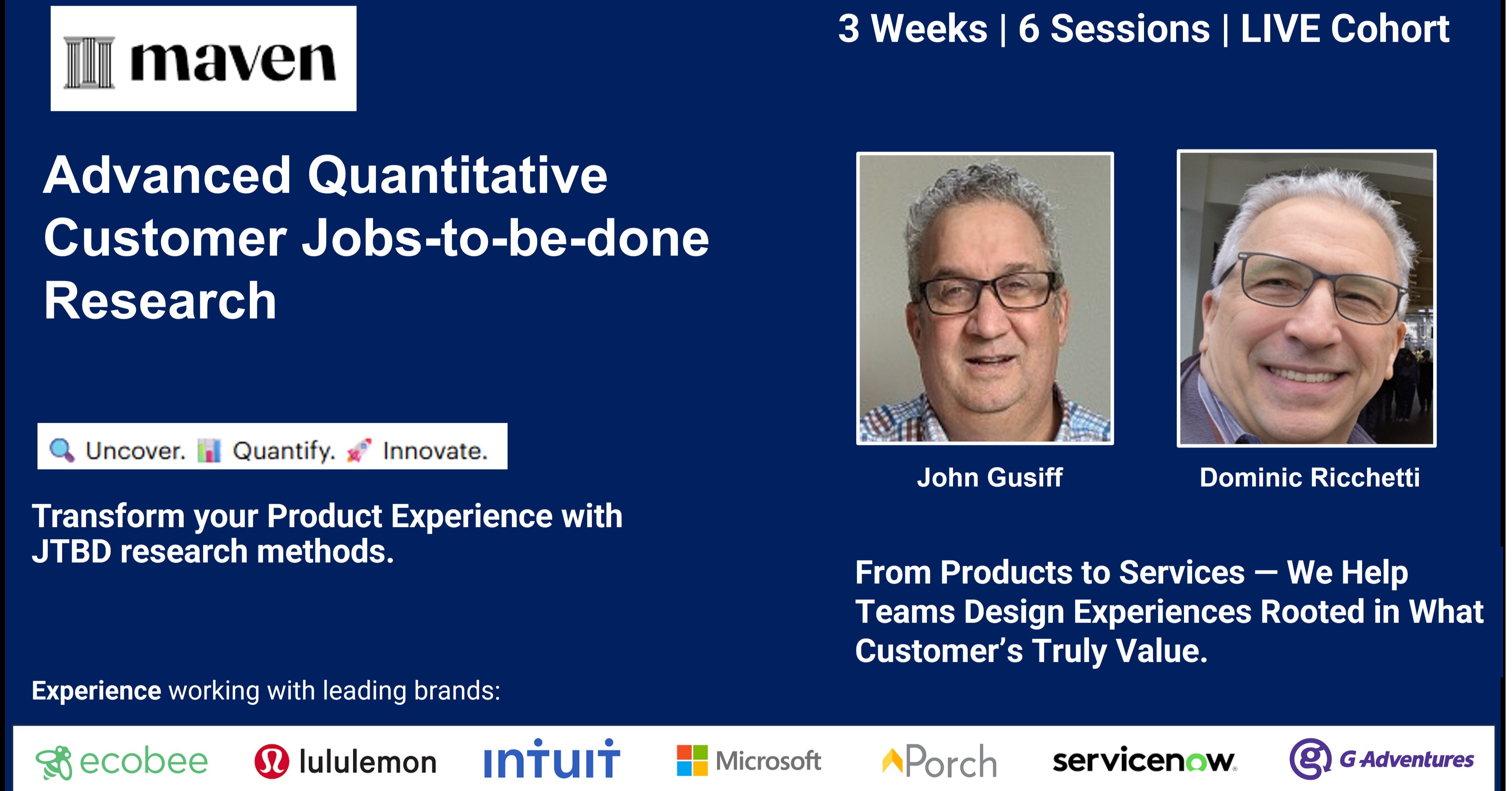 Advanced Quantitative JTBD Research by JOHN GUSIFF and DOMINIC RICCHETTI on Maven
